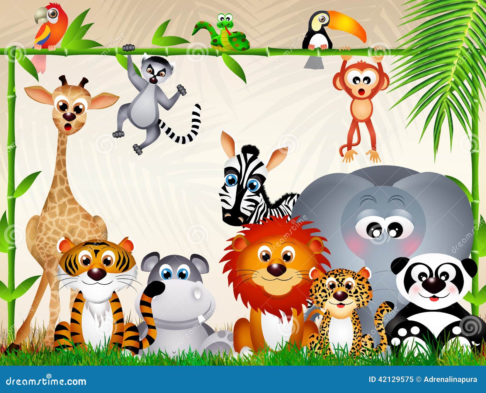 Jungle Cartoon Animals
