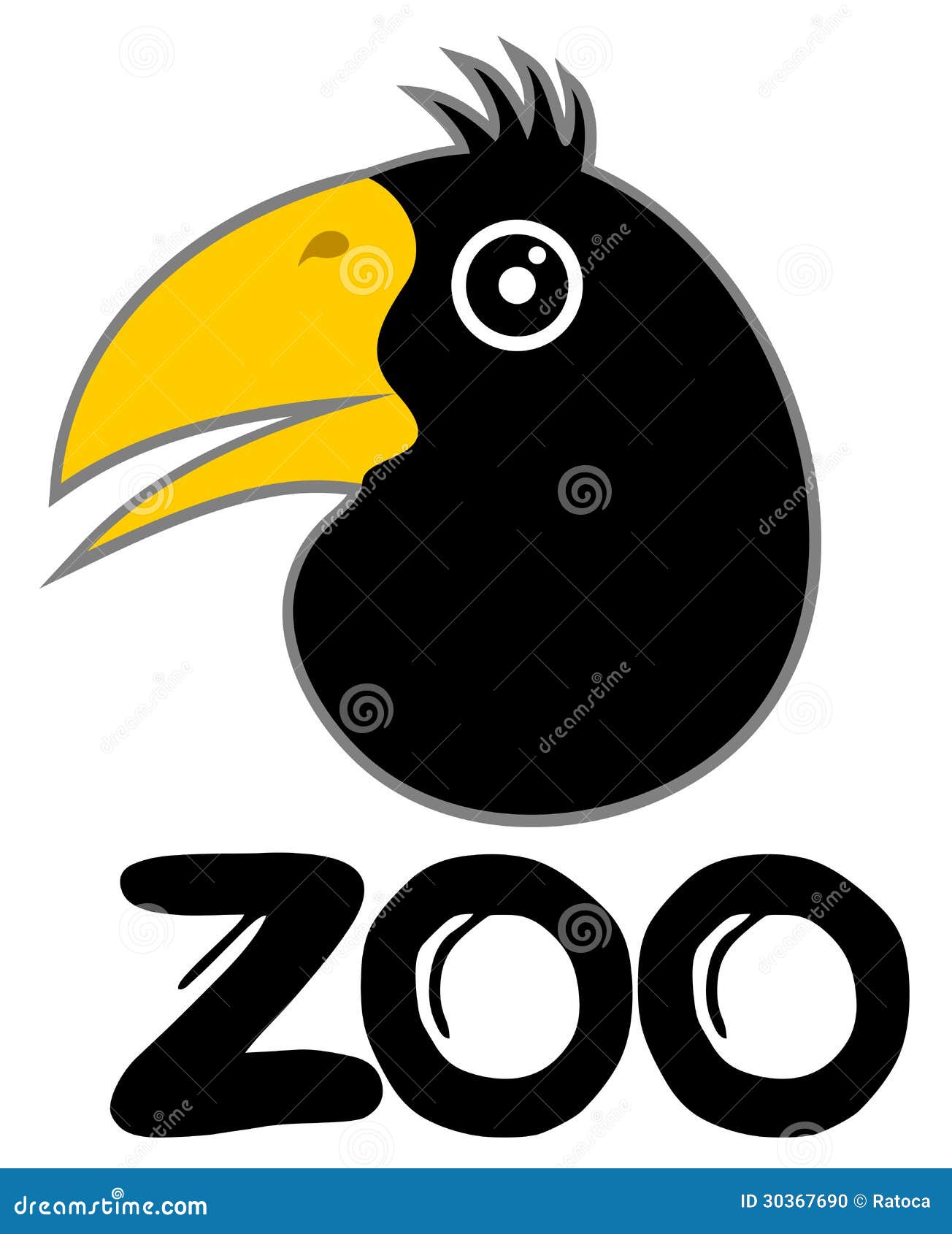Zoo bird stock vector. Illustration of zoological, drawing - 30367690