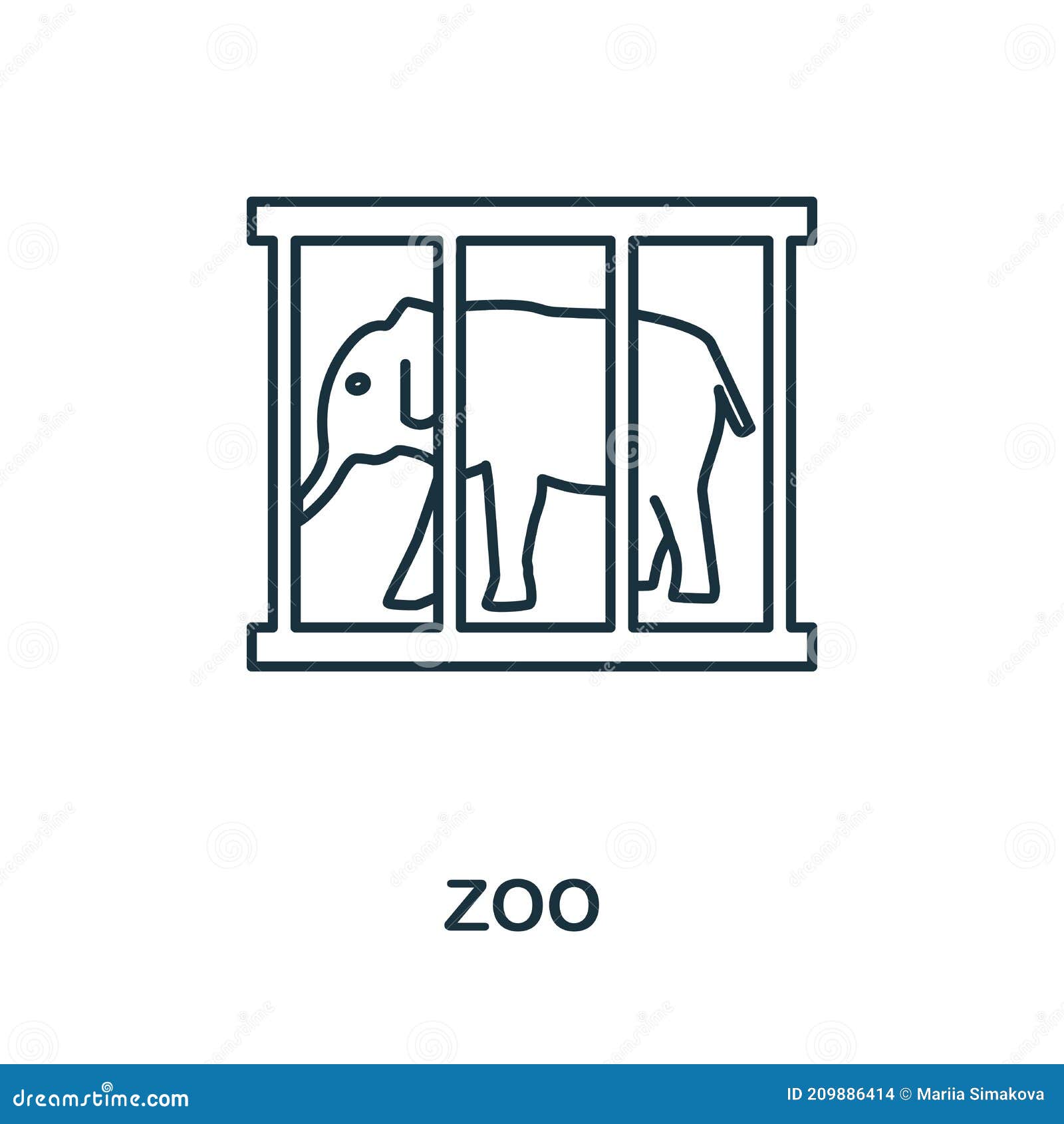 Zoo Icon. Simple Element from Amusement Park Collection. Creative Zoo ...