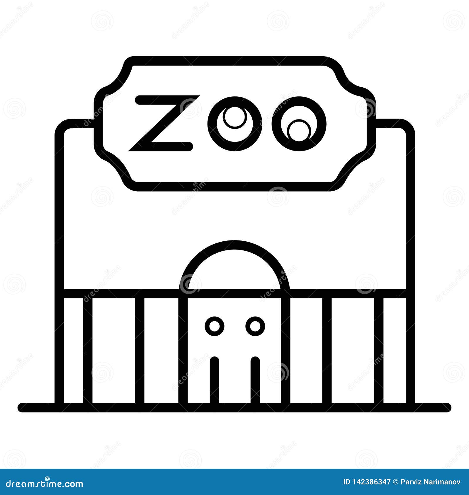ZOO icon vector stock vector. Illustration of animal - 142386347