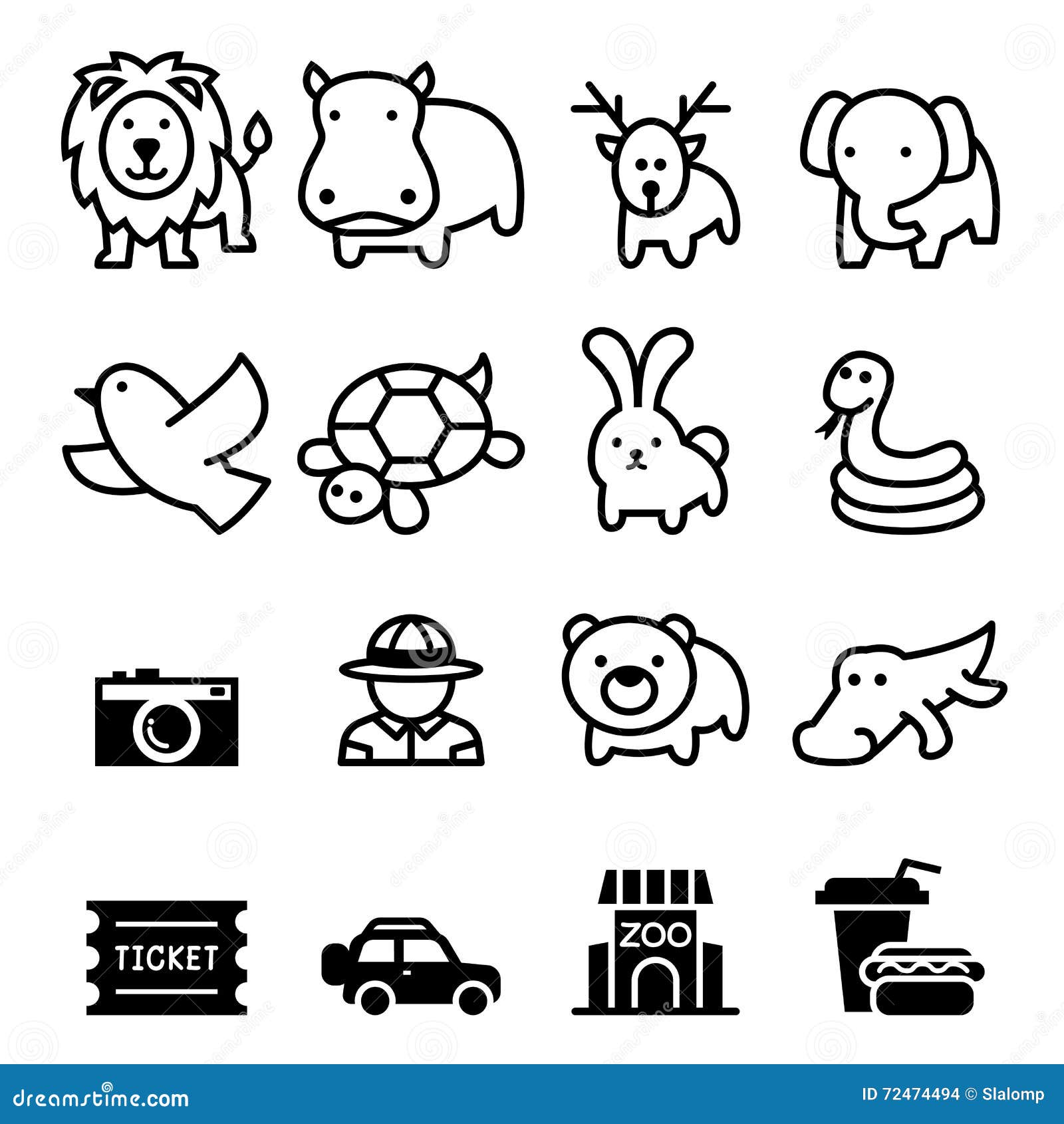 Zoo icon stock illustration. Illustration of building - 72474494
