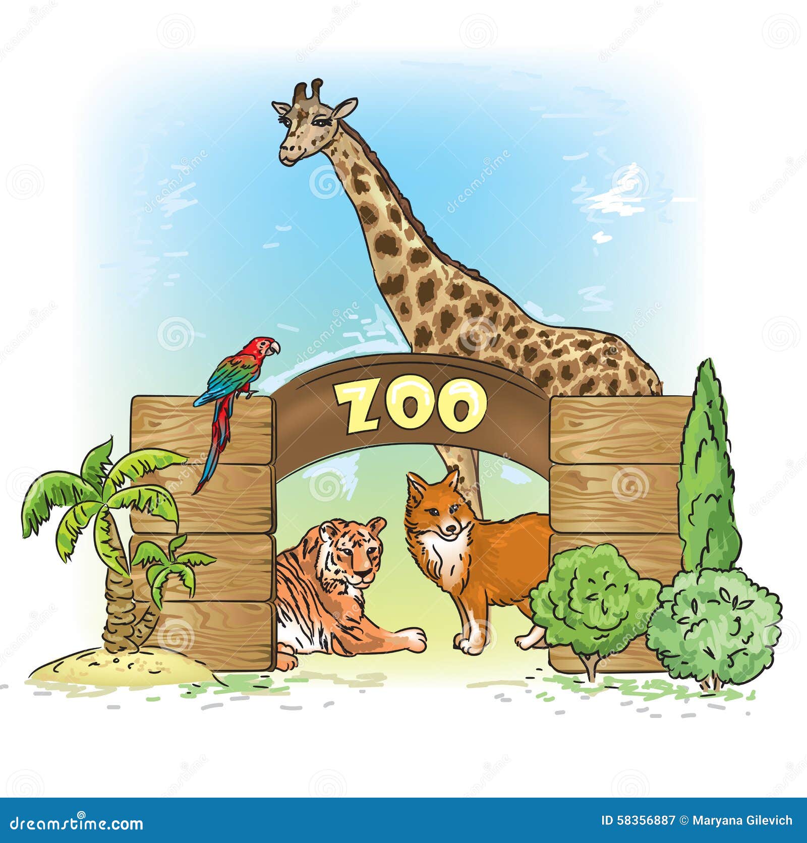 Zoo Gate Drawing