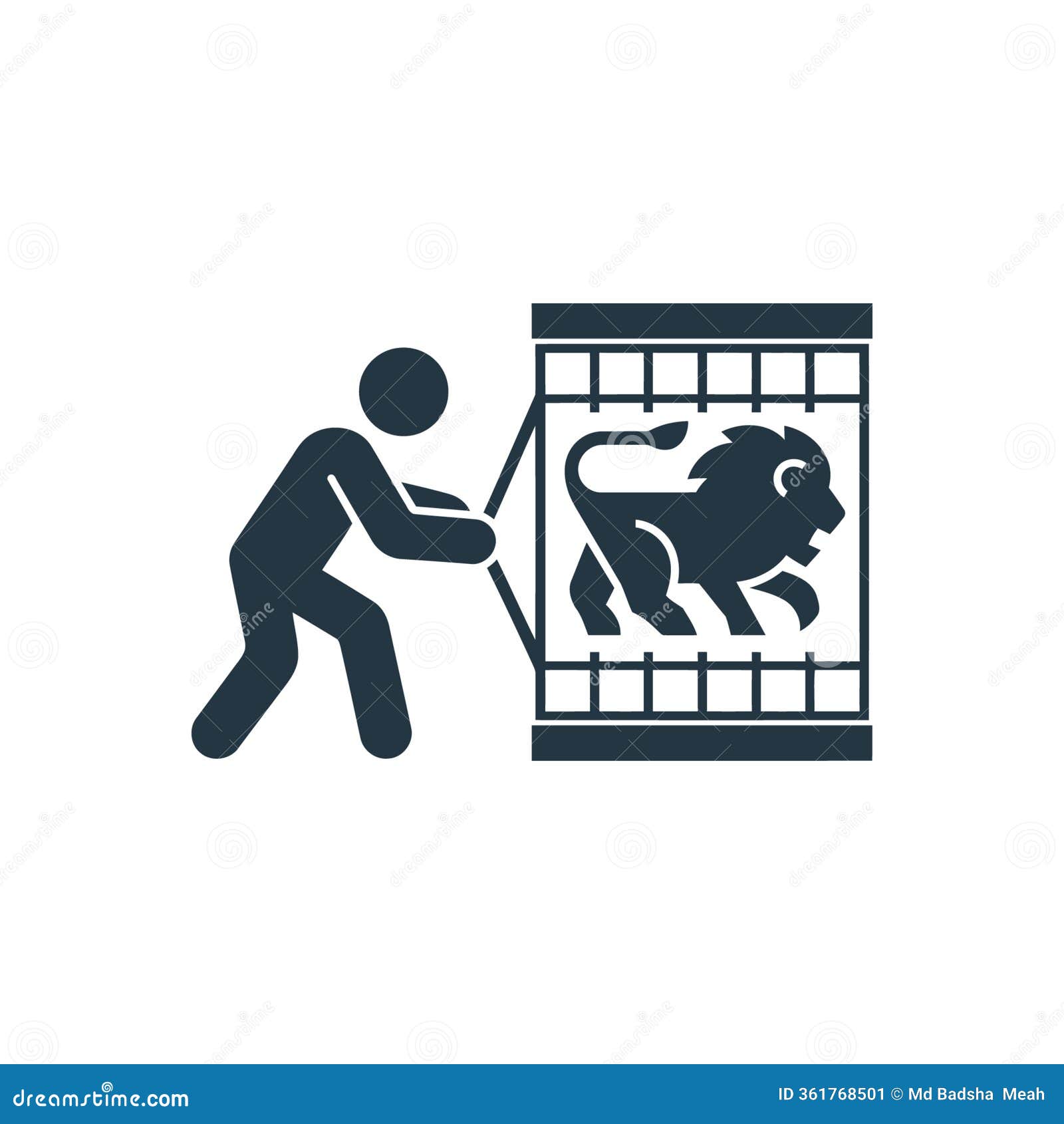 Lion In Cage, Generative By AI Stock Photography | CartoonDealer.com ...