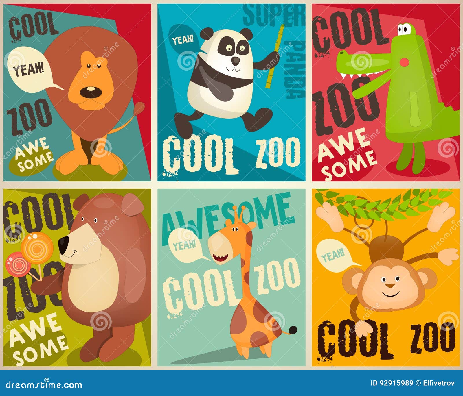 Zoo Park Posters stock vector. Illustration of hedgehog - 92915989