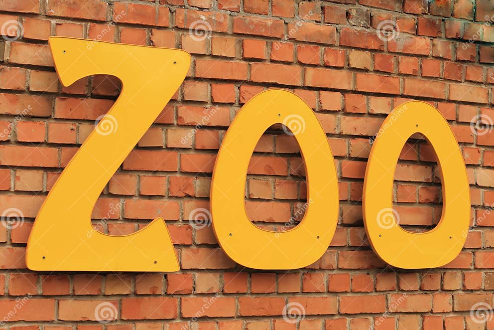 Zoo sign stock image. Image of animal, bird, writing - 13832327