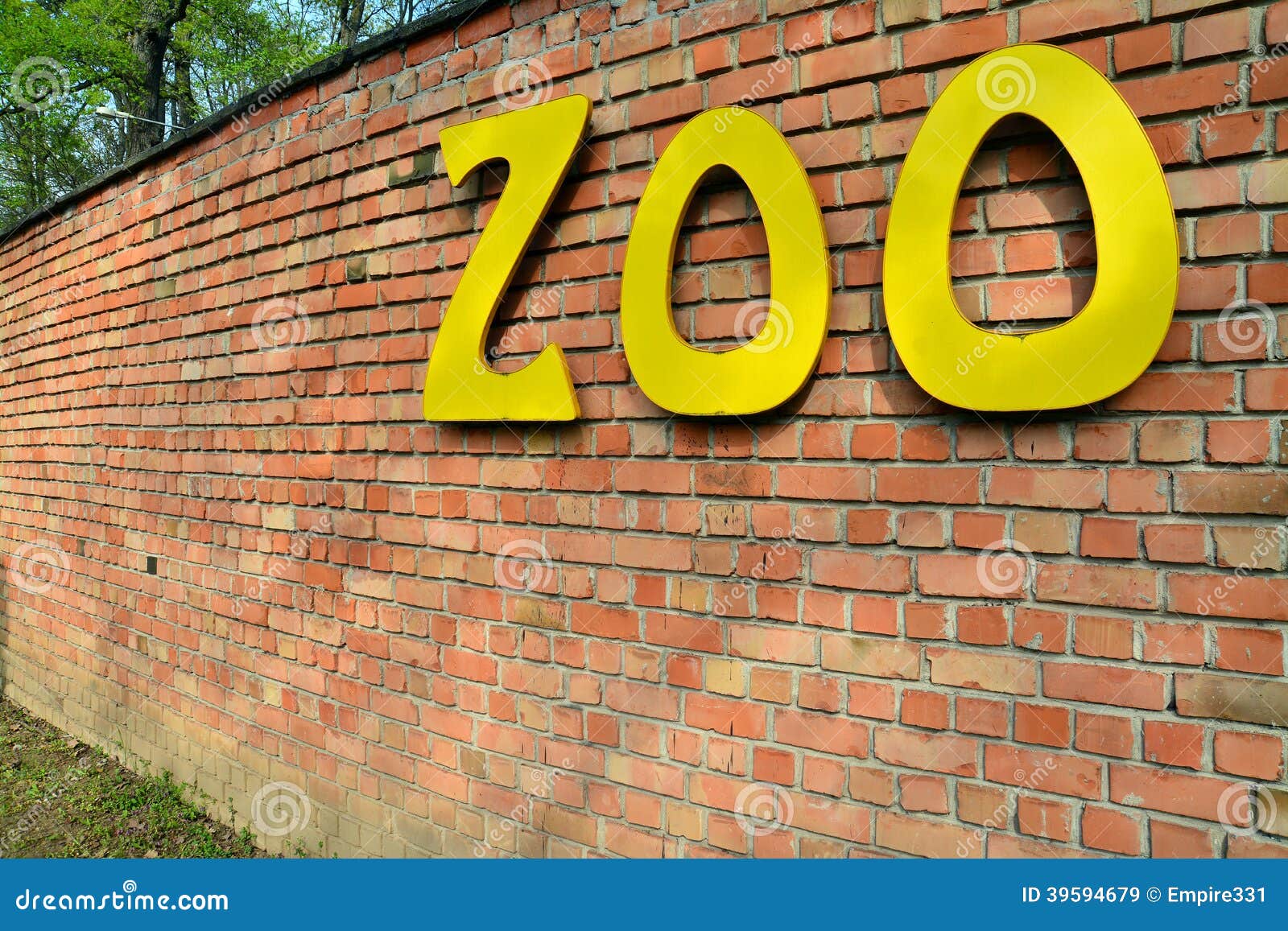 Zoo sign stock image. Image of sign, letters, wall, park - 39594679