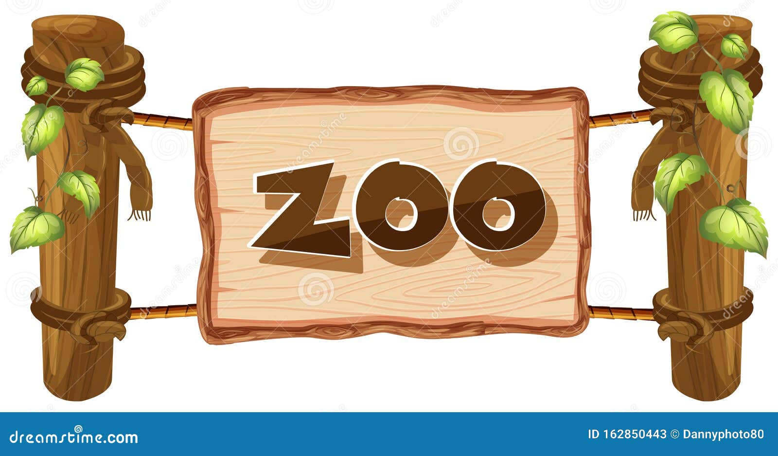 Zoo Sign on White Background Stock Vector - Illustration of empty ...