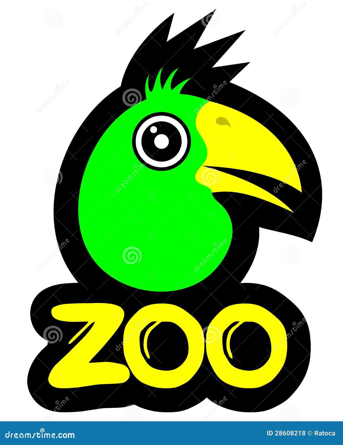 Zoo symbol stock vector. Illustration of hand, animal - 28608218