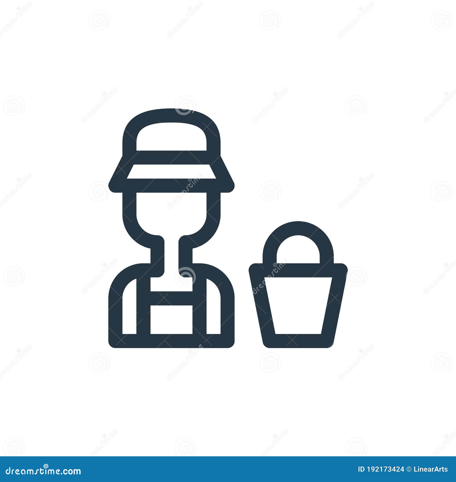 Zookeeper Icon Vector from Animal and Nature Concept. Thin Line ...