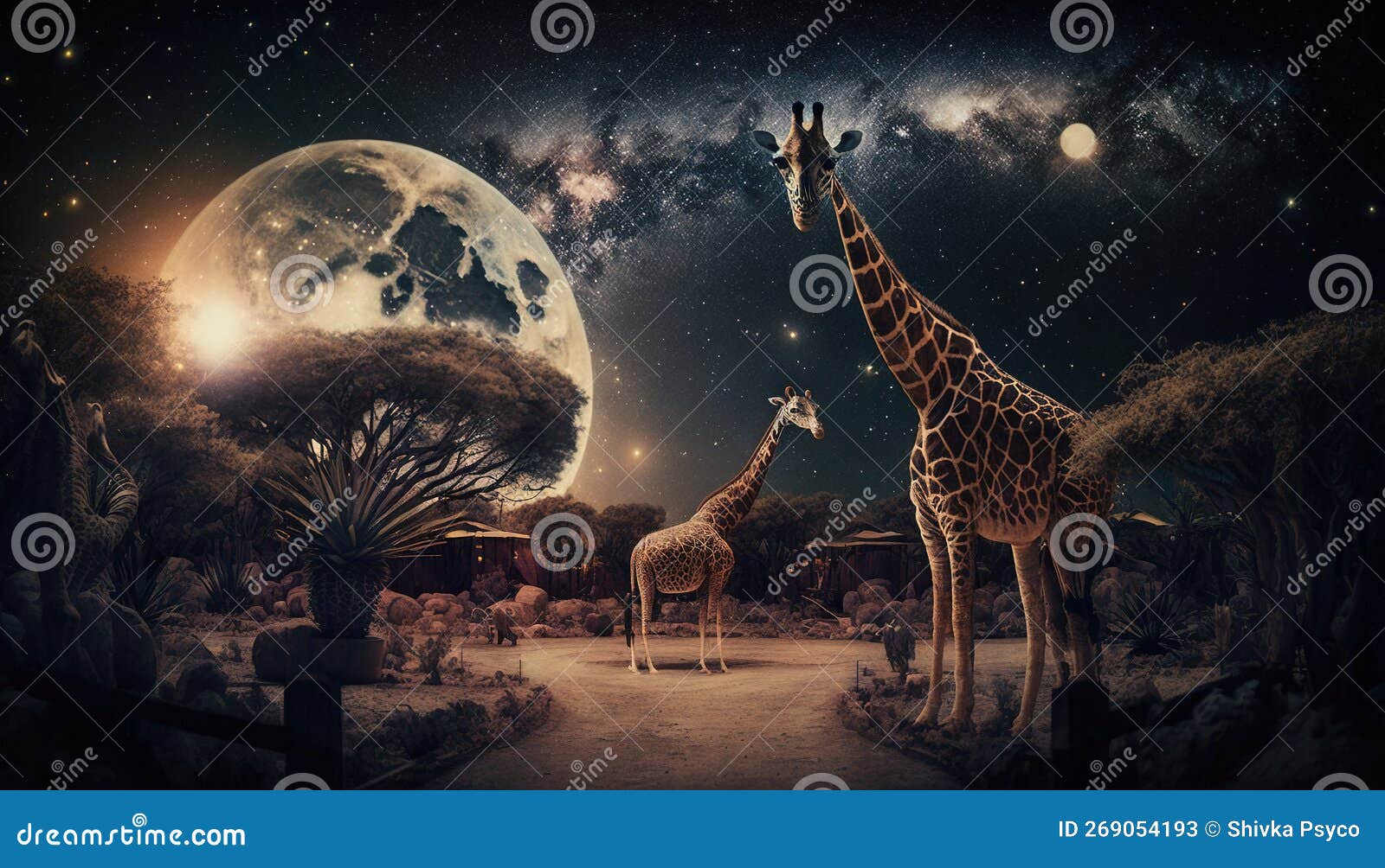 Zoological Park with Animals Artwork Generative Ai Art Stock ...