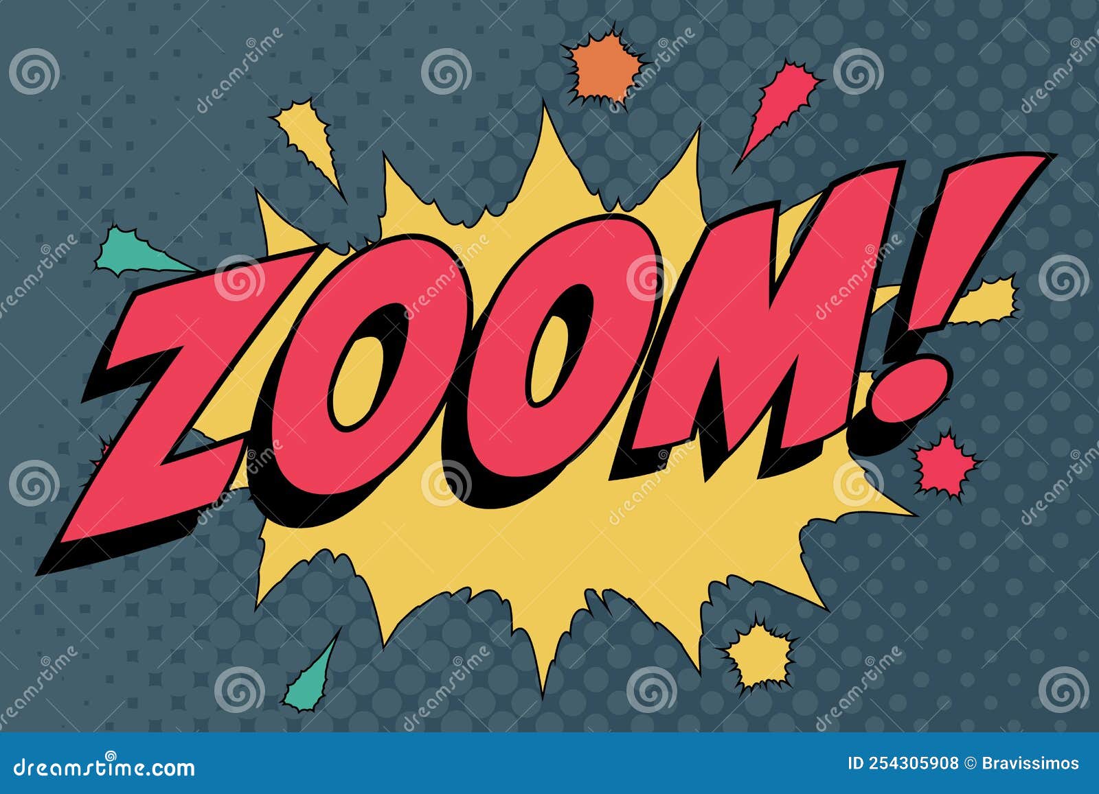 Zoom Abstract Cartoon Frame Vector Background. Sketch Boom Stock Vector ...