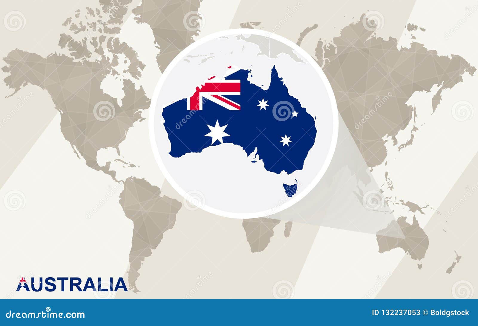 Australia Map In Australia Zoom Version, Icons Showing Australia ...