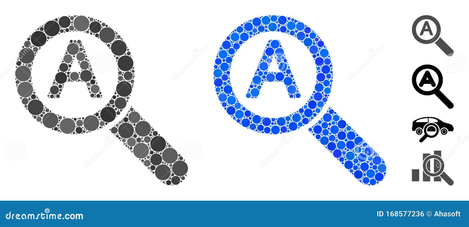 Zoom Auto Scale Composition Icon of Circles Stock Vector - Illustration ...