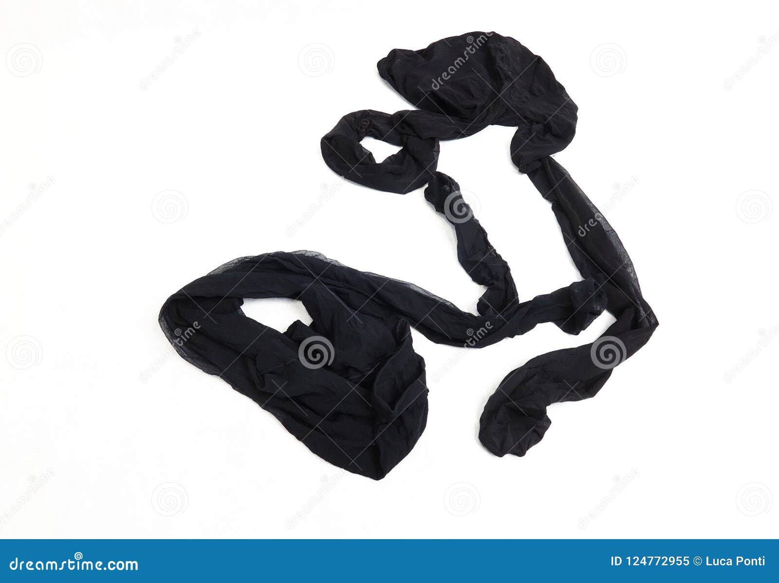 Ripped black pantyhose stock image. Image of small, isolated - 124772955