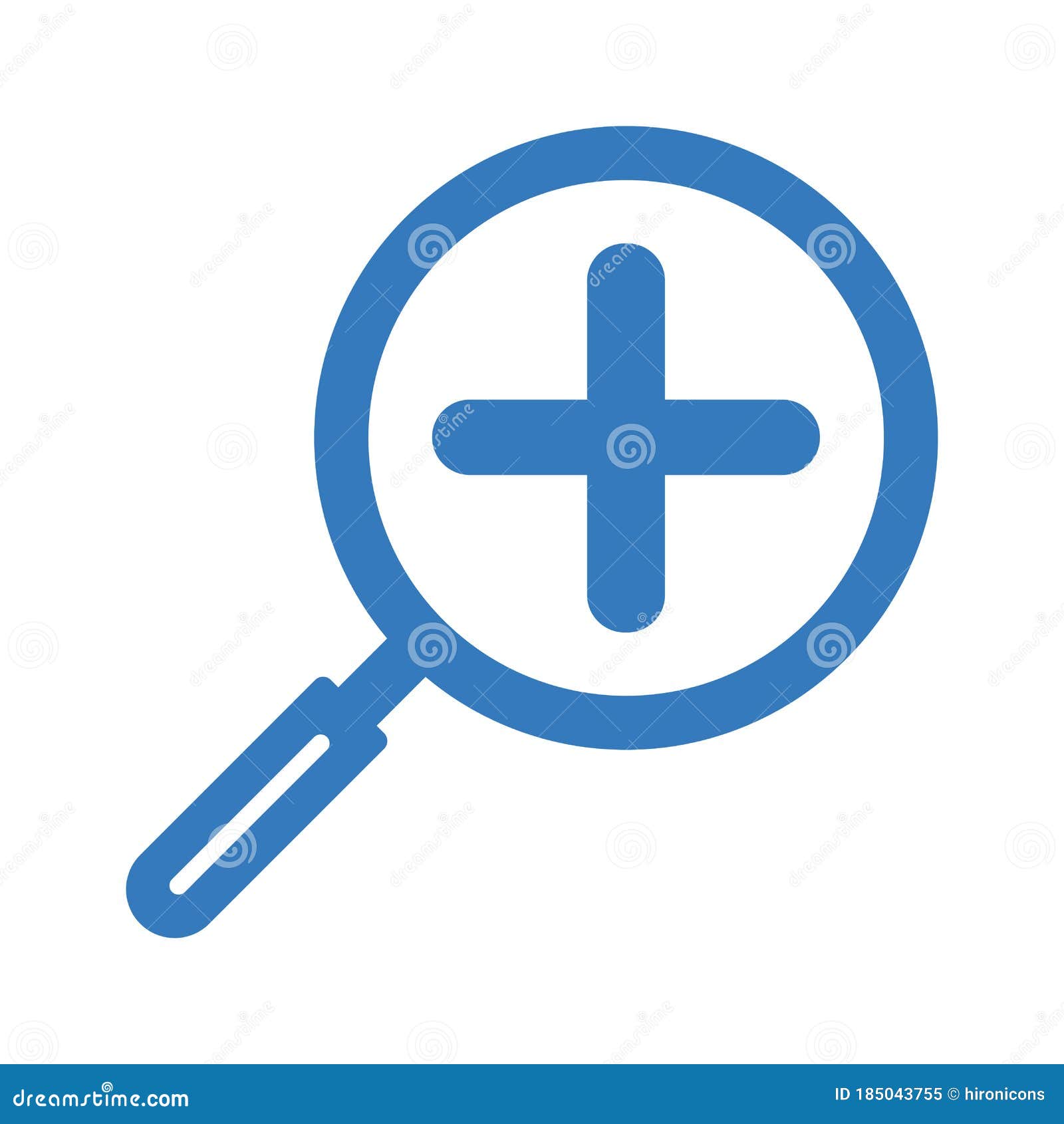Zoom Blue Icon, in, Plus, Expanding, Vector Graphics Stock Vector ...