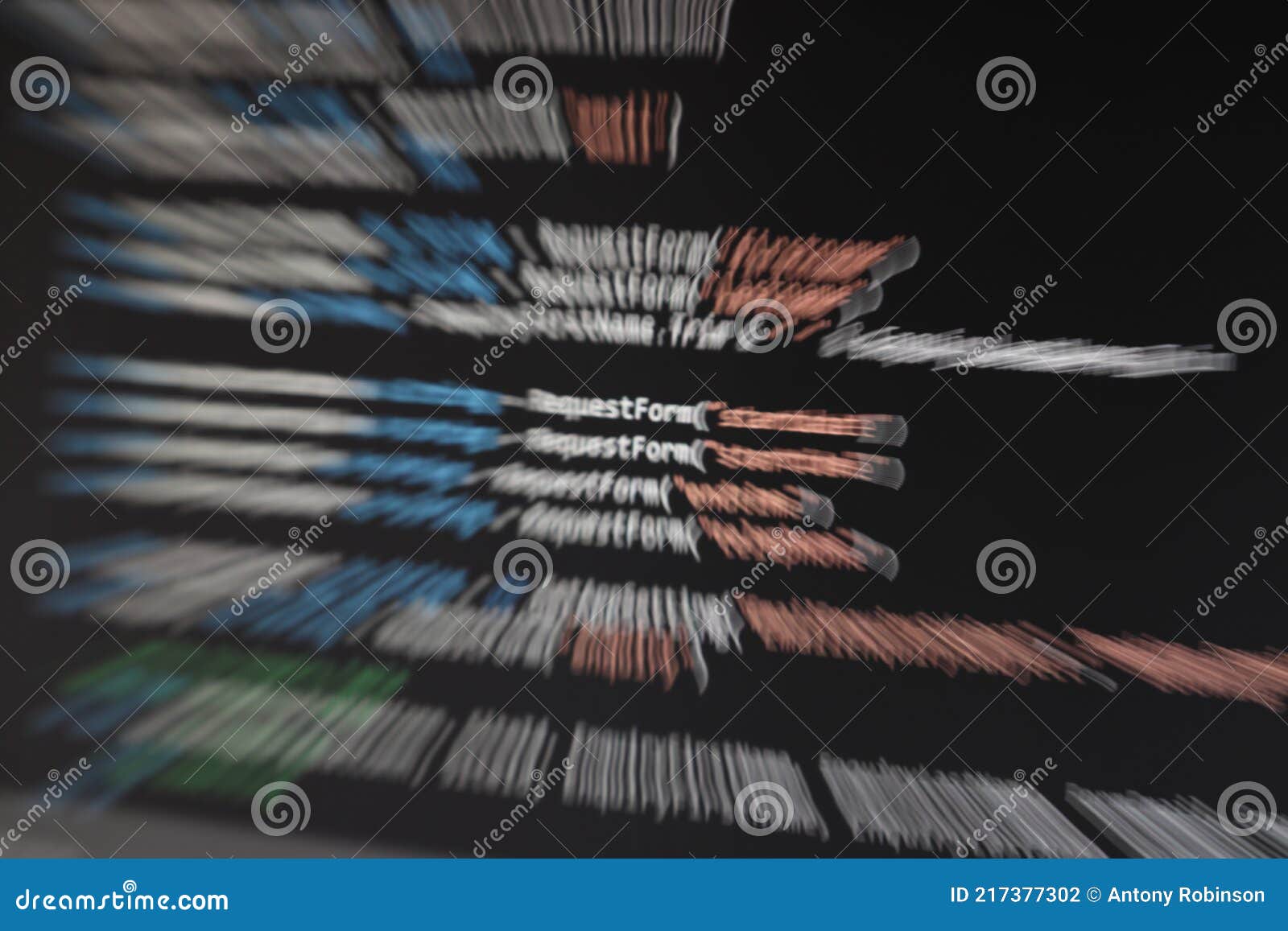 Zoom Burst Image of Computer Code Stock Photo - Image of computer ...