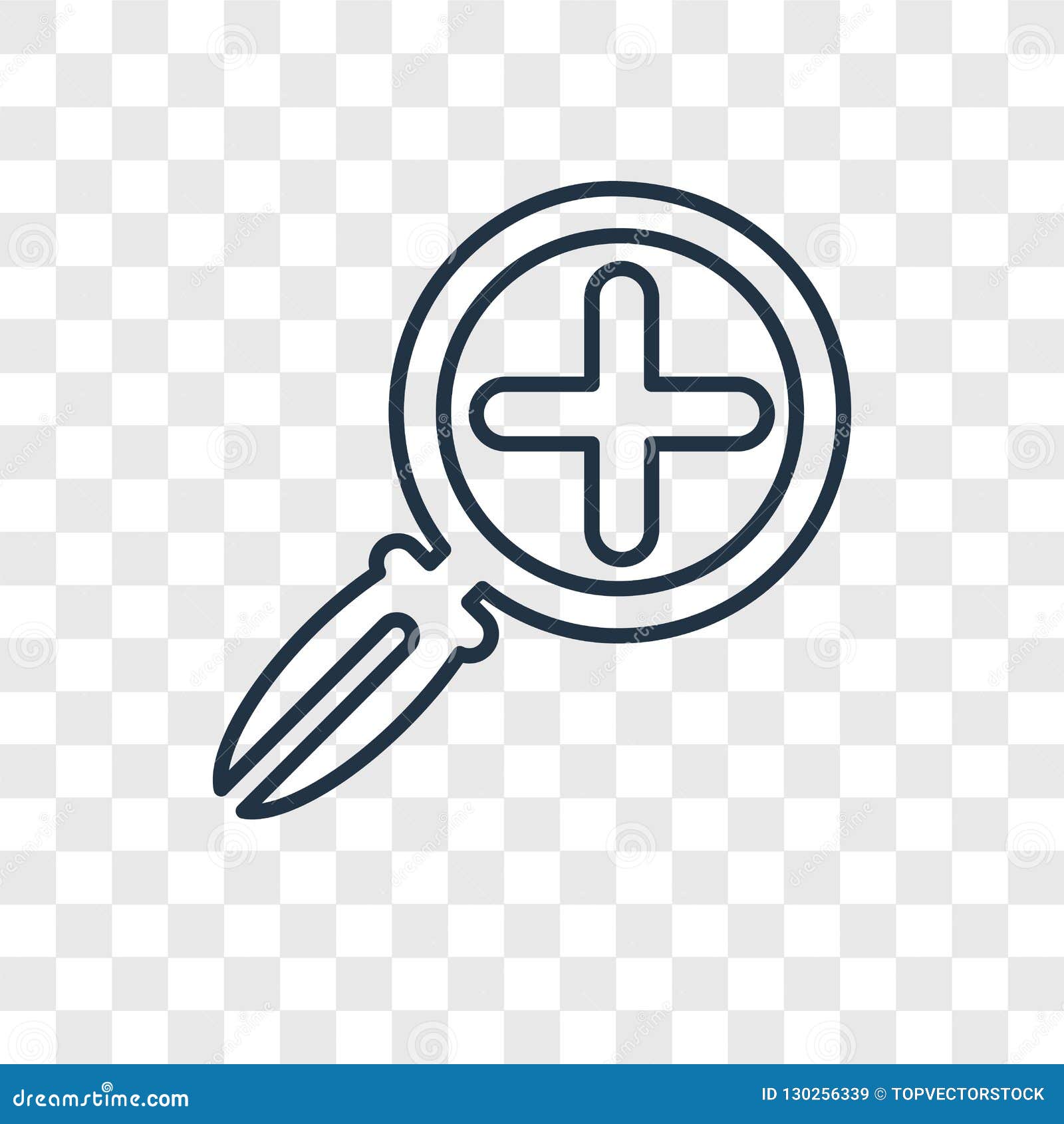 Zoom Button Concept Vector Linear Icon Isolated on Transparent B Stock ...