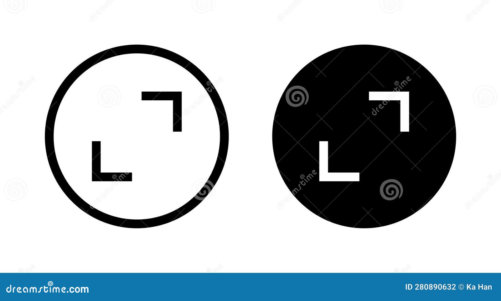 Zoom Button Icon In Different Style Vector Illustration. Two Colored ...