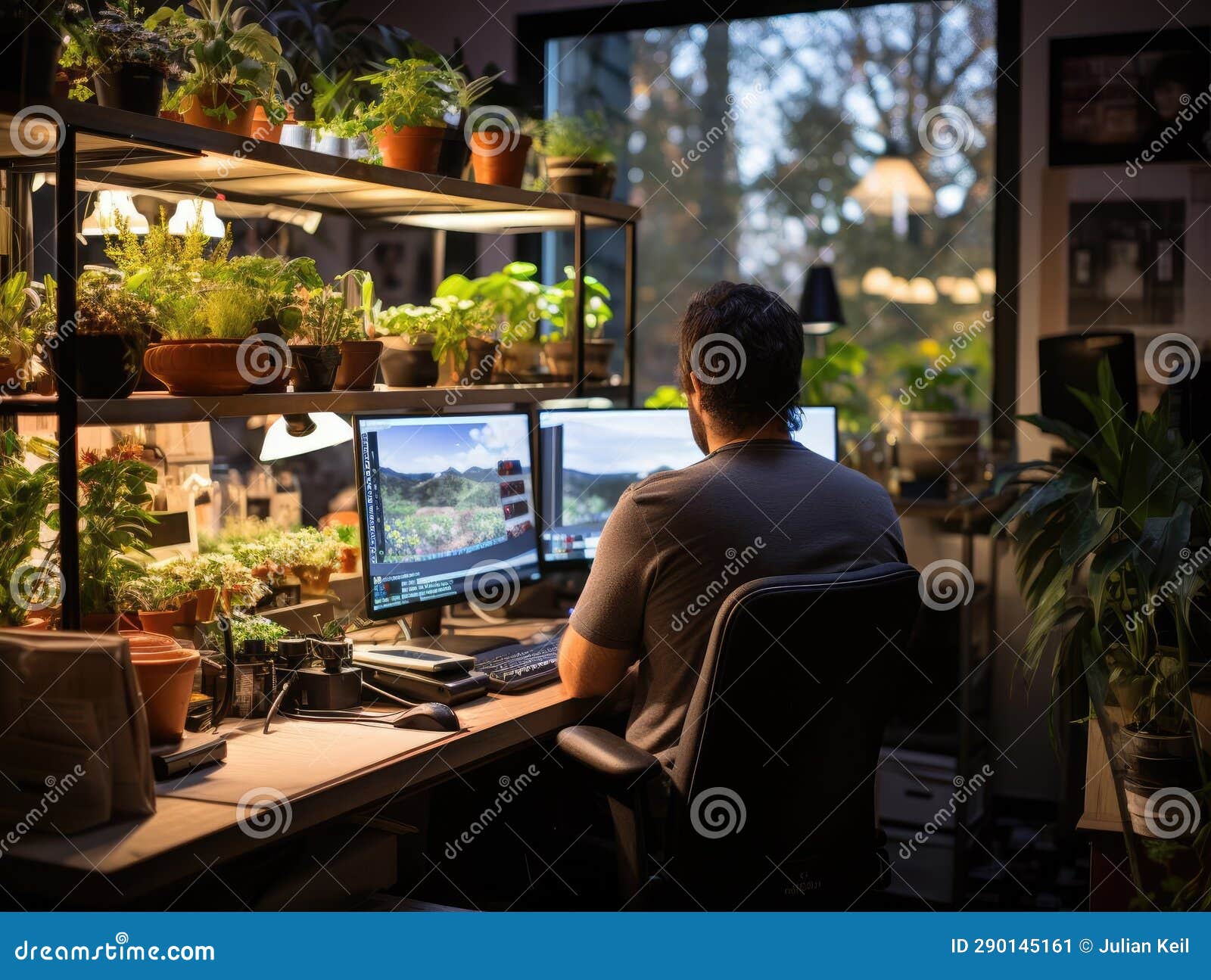 Zoom Call Participant at Home Office Stock Illustration - Illustration ...