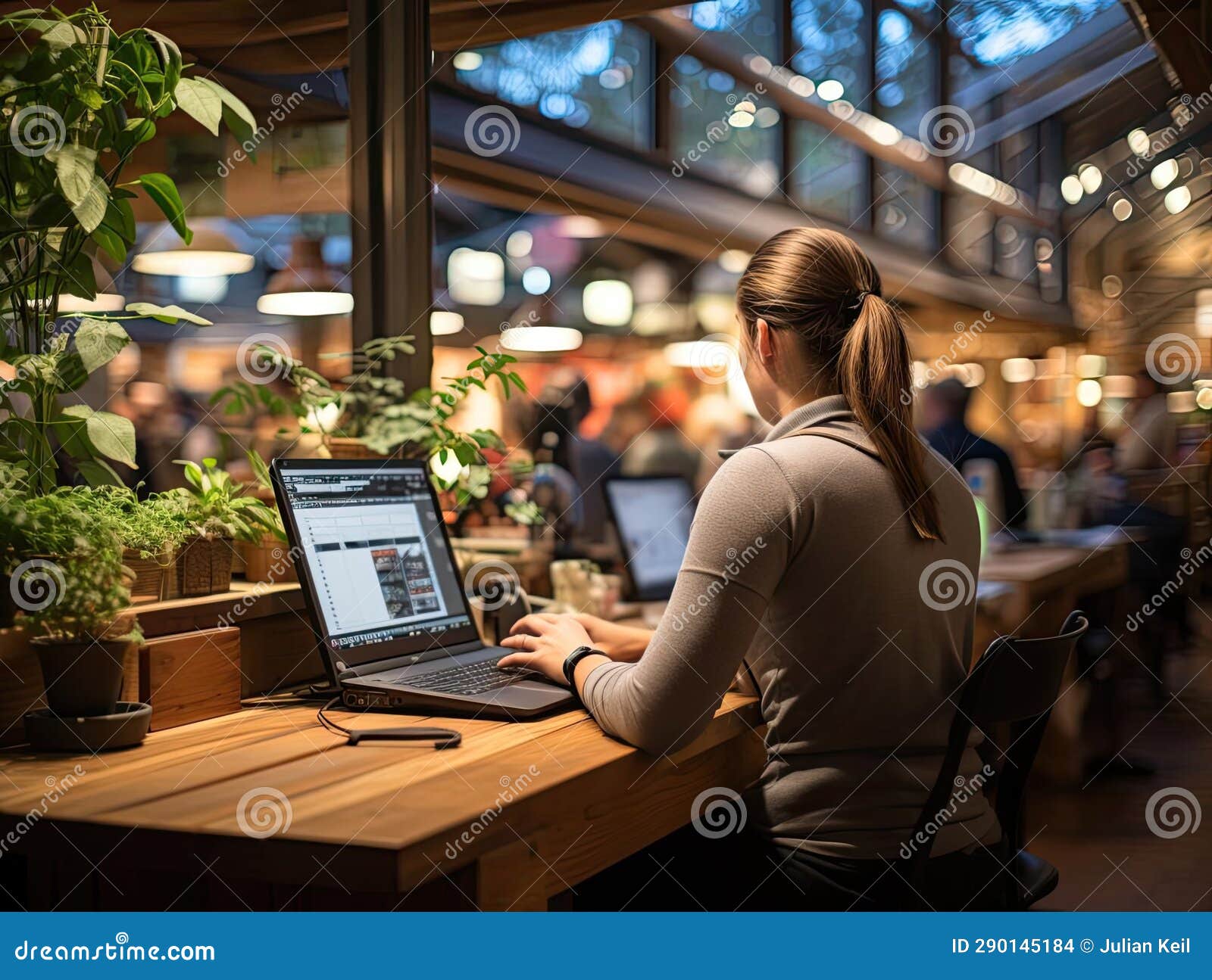 Zoom Call Participant at Home Office Stock Illustration - Illustration ...