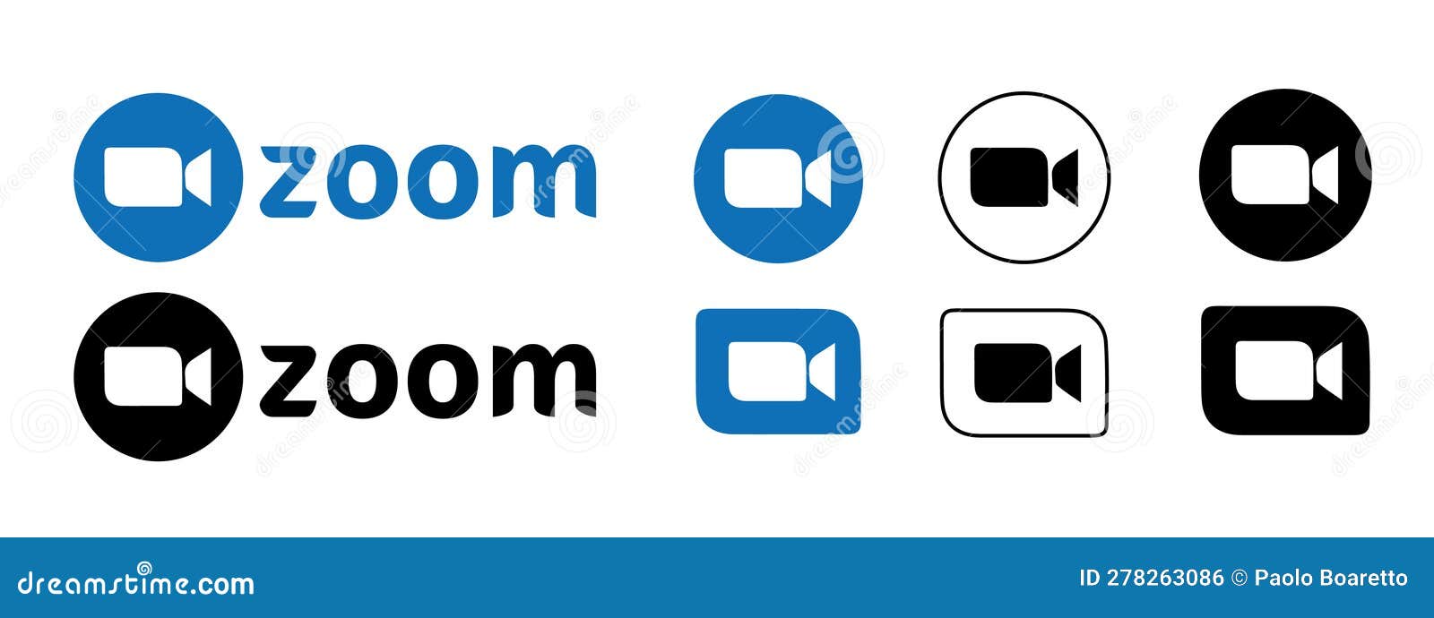 Zoom Camera Icon - Popular Application for Video Communications ...