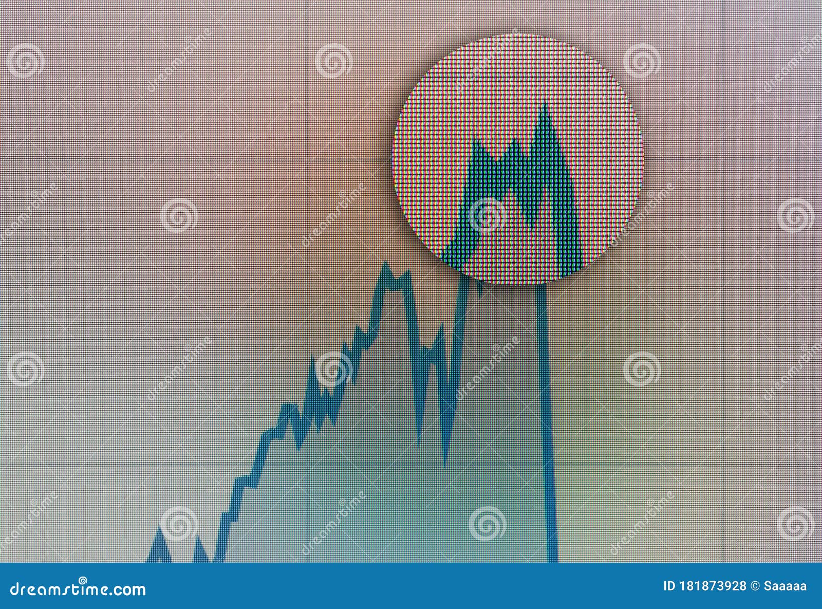Zoom To Graph Peak on Mobile Screen Stock Photo - Image of detail ...