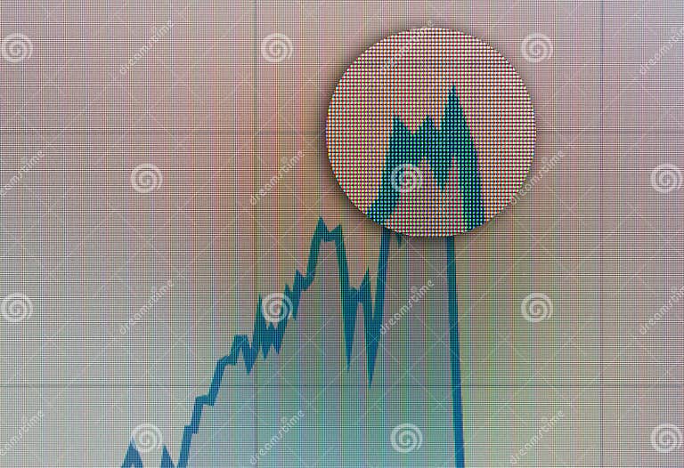 Zoom To Graph Peak on Mobile Screen Stock Photo - Image of detail ...