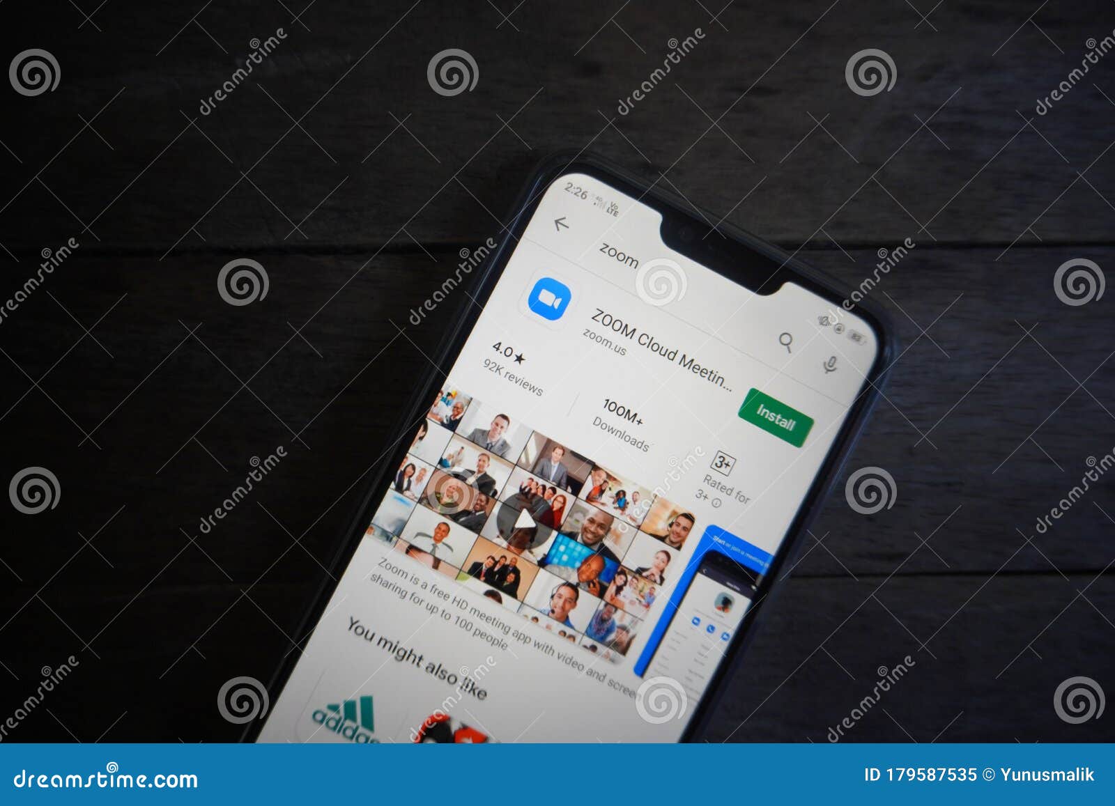 Zoom Cloud Meeting App on Android Phone. Editorial Image - Image of ...