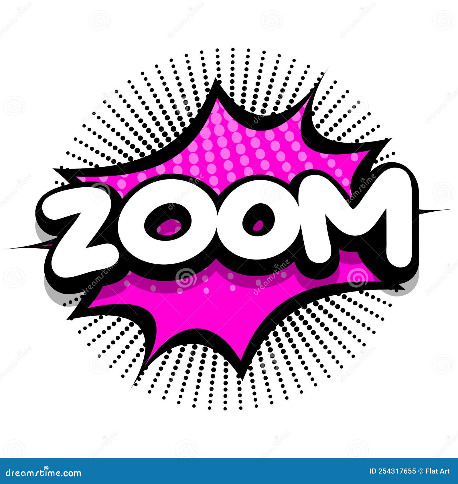 Zoom Comic Book Explosion Bubble Vector Illustration Stock Vector ...