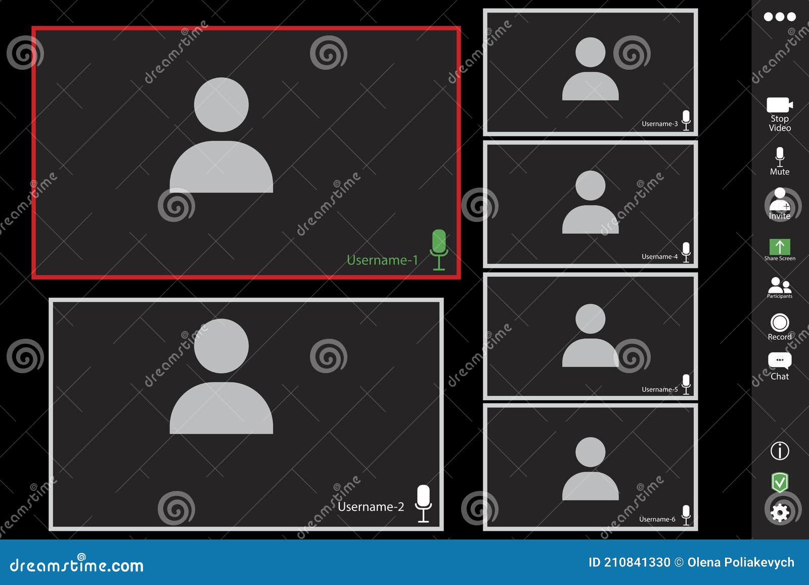 Zoom Conference. Six Participants. Two Active Participants ...