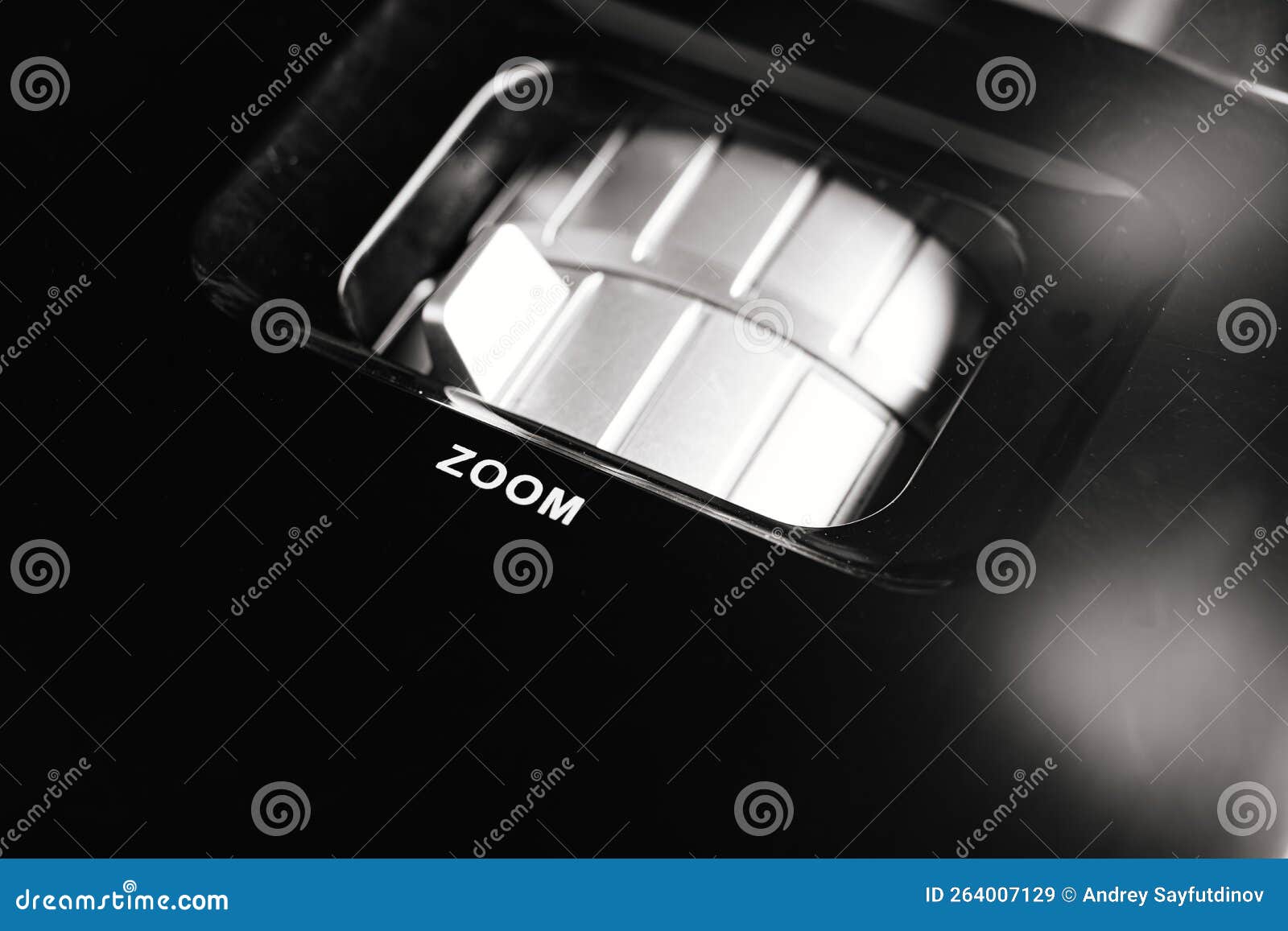 Zoom Control Panel of Black Universal Video Projector. Stock Image ...