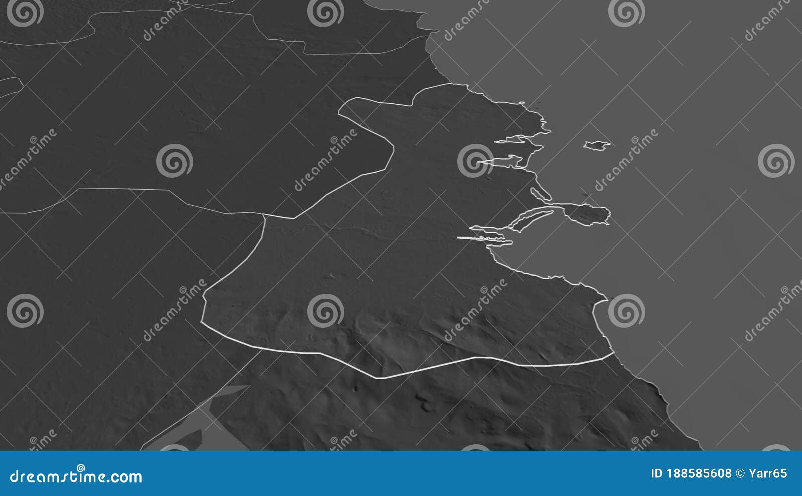 Dublin, Ireland - Outlined. Bilevel Stock Illustration - Illustration ...
