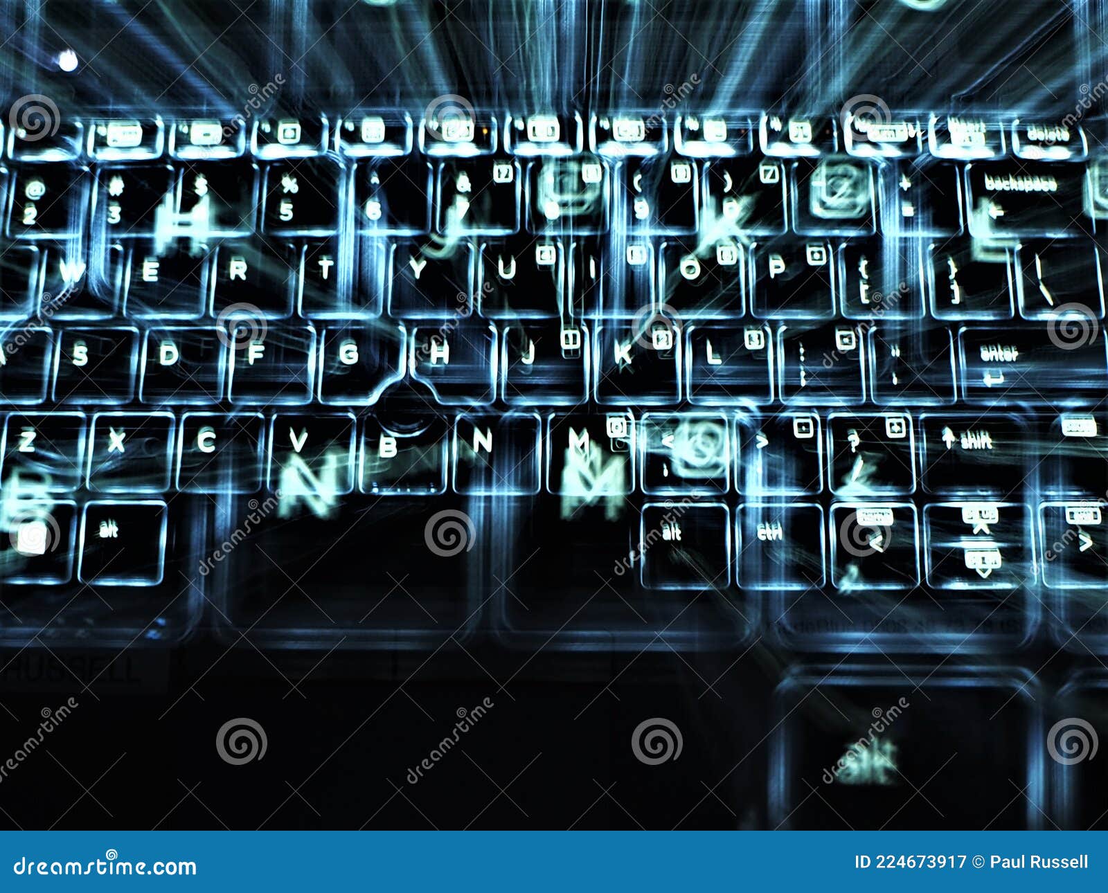 Zoom Effect Backlit Keyboard Stock Image - Image of keys, design: 224673917