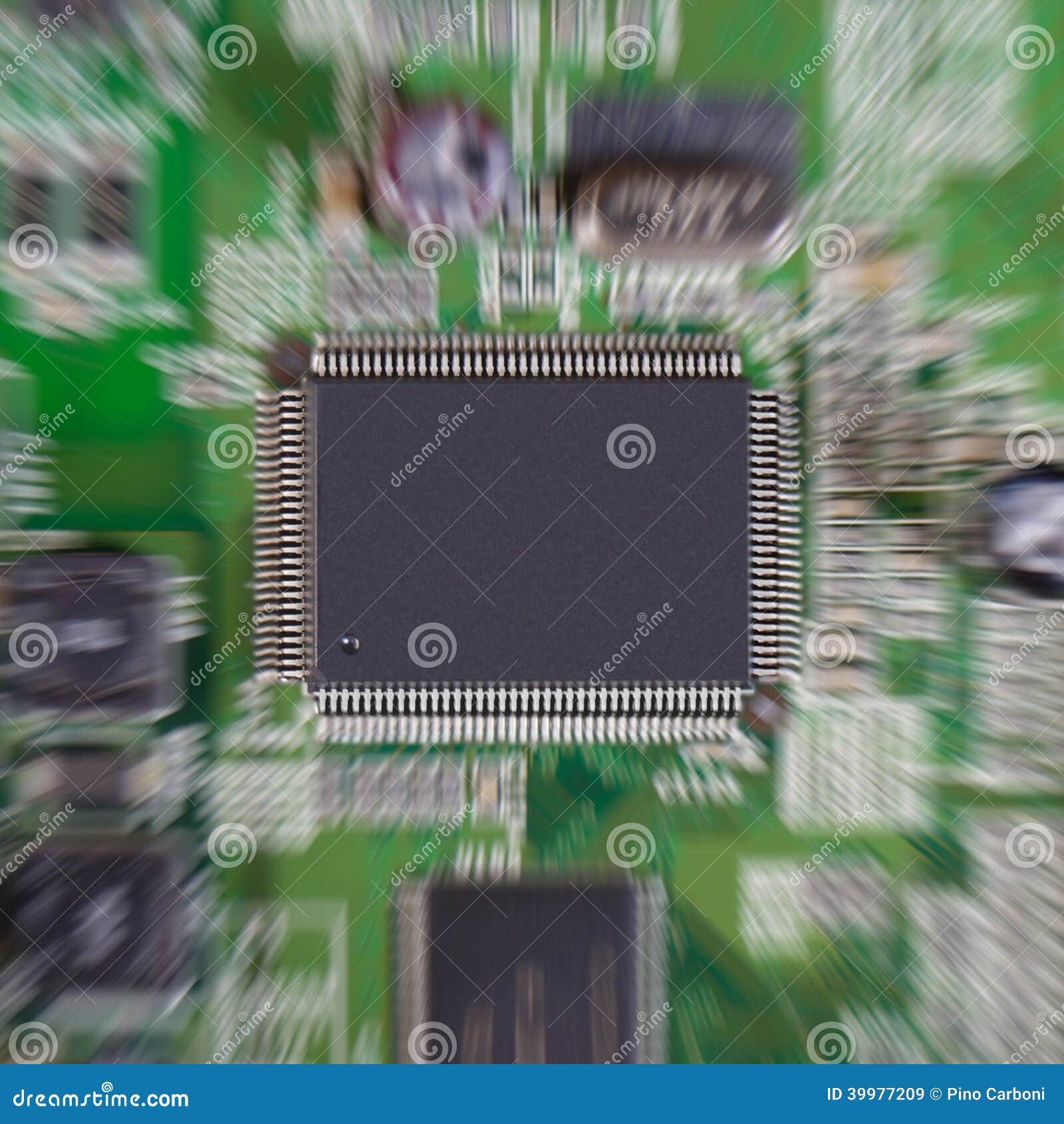 Zoom effect on microchip. stock image. Image of focus - 39977209