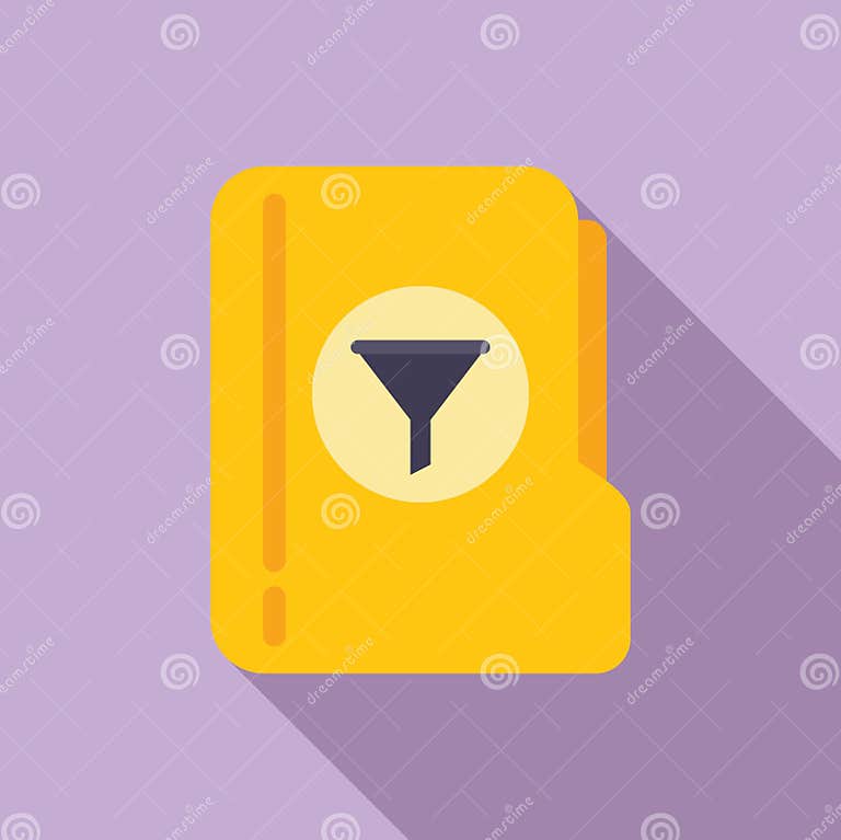 Zoom Filter Folder Icon Flat Vector. Web App Data Stock Vector ...