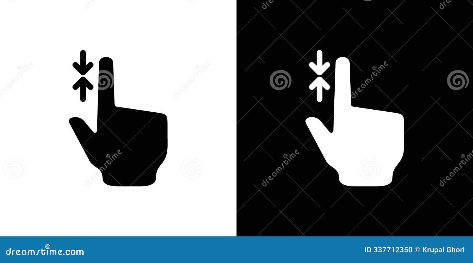 Zoom Gesture Icon Set Vector Illustration Stock Illustration ...