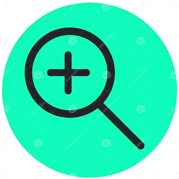 Zoom in Icon on Base, Web and Mobile, Zoom Sign Vector Graphics Stock ...