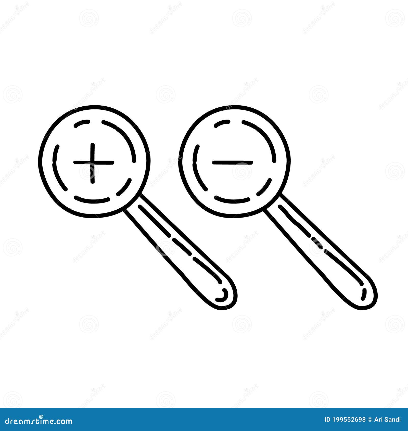 Zoom Icon. Doodle Hand Drawn or Black Outline Icon Style Stock ...