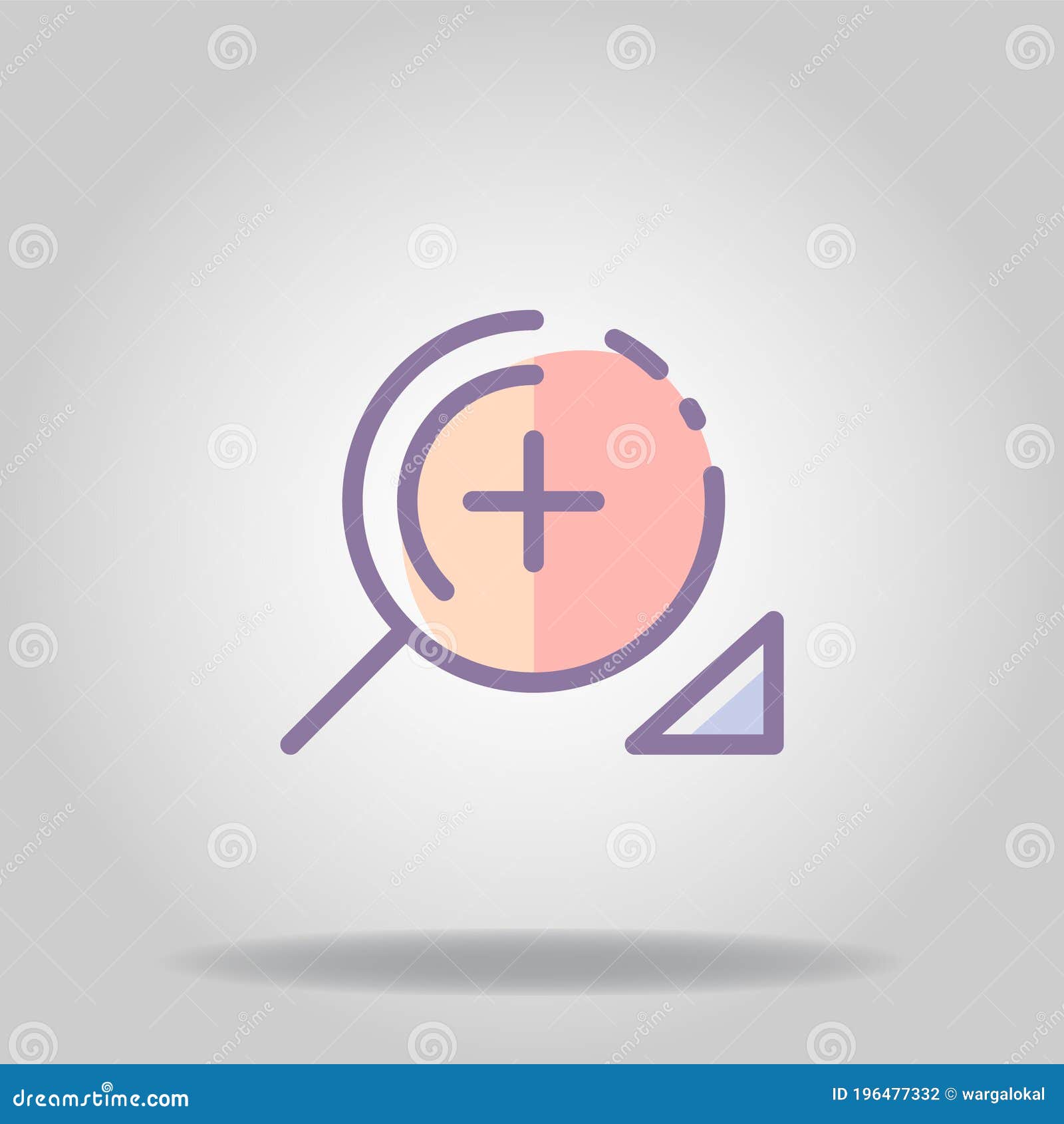 Zoom in Icon or Logo in Pastel Color Stock Vector - Illustration of ...