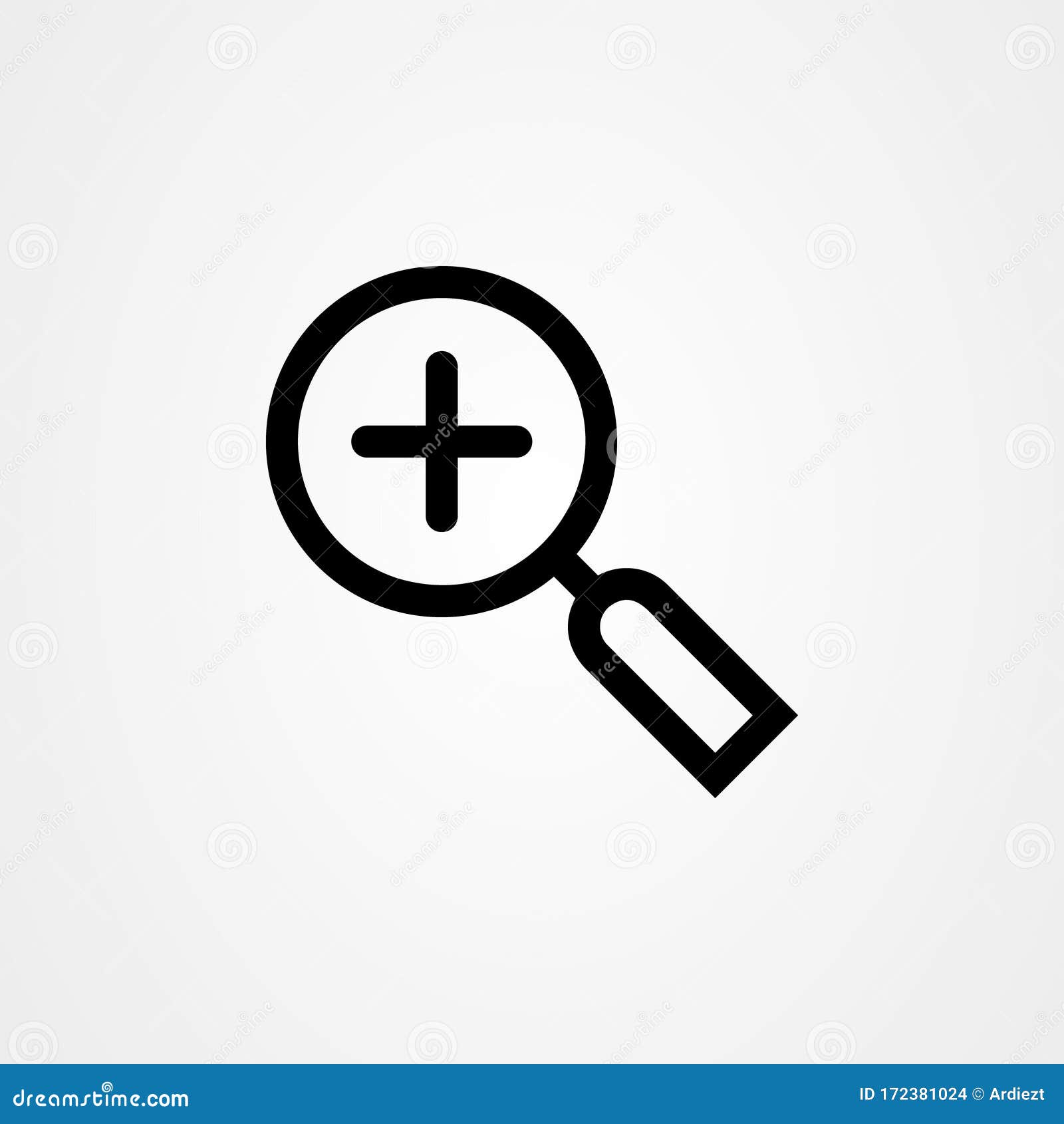 Zoom Icon, Magnify Symbol. Simple Flat Vector Illustration Stock Vector ...