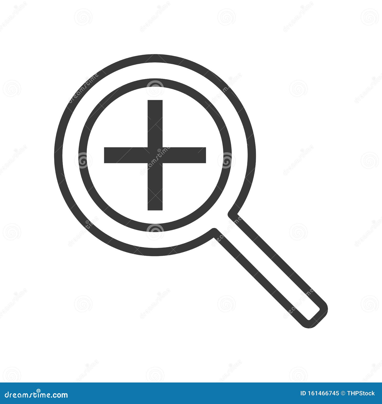 Zoom in Icon Vector stock vector. Illustration of simple - 161466745