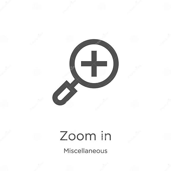 Zoom in Icon Vector from Miscellaneous Collection. Thin Line Zoom in ...