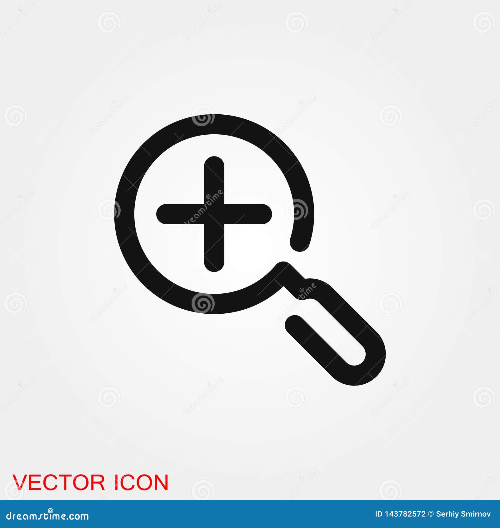 Zoom Icon Vector Sign Symbol for Design Stock Illustration ...
