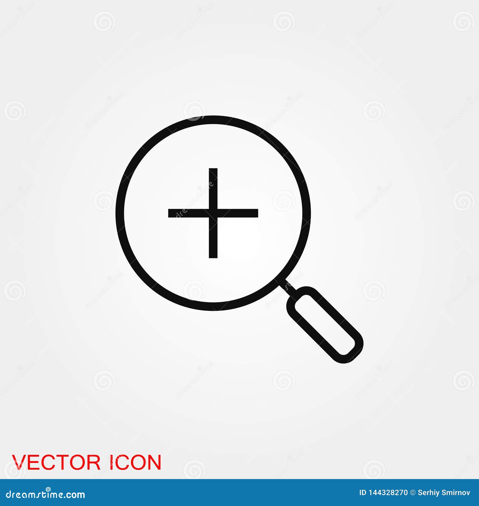 Zoom Icon Vector Sign Symbol for Design Stock Illustration ...