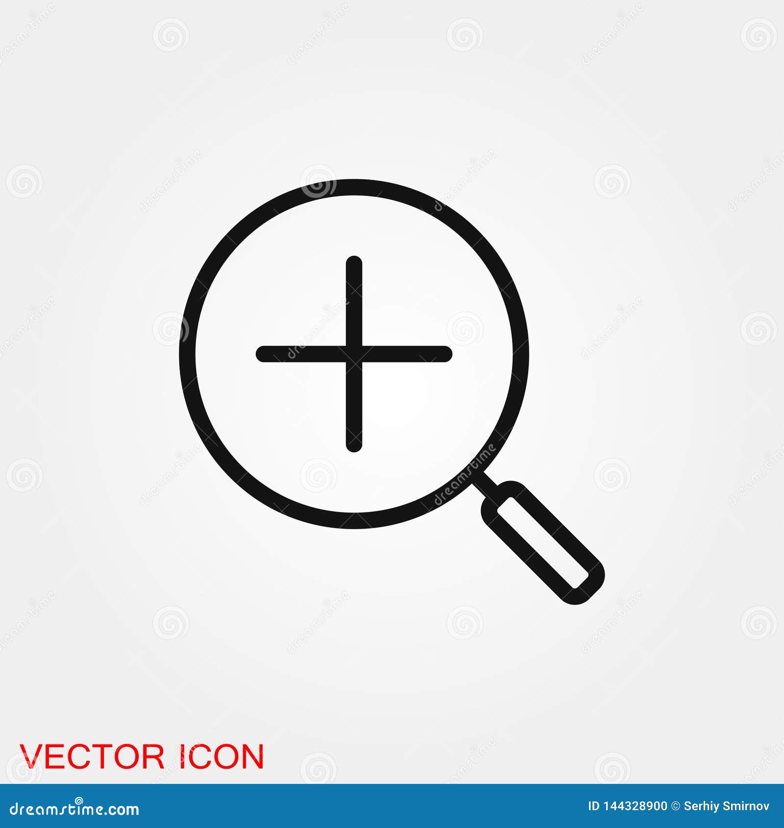 Zoom Icon Vector Sign Symbol for Design Stock Illustration ...
