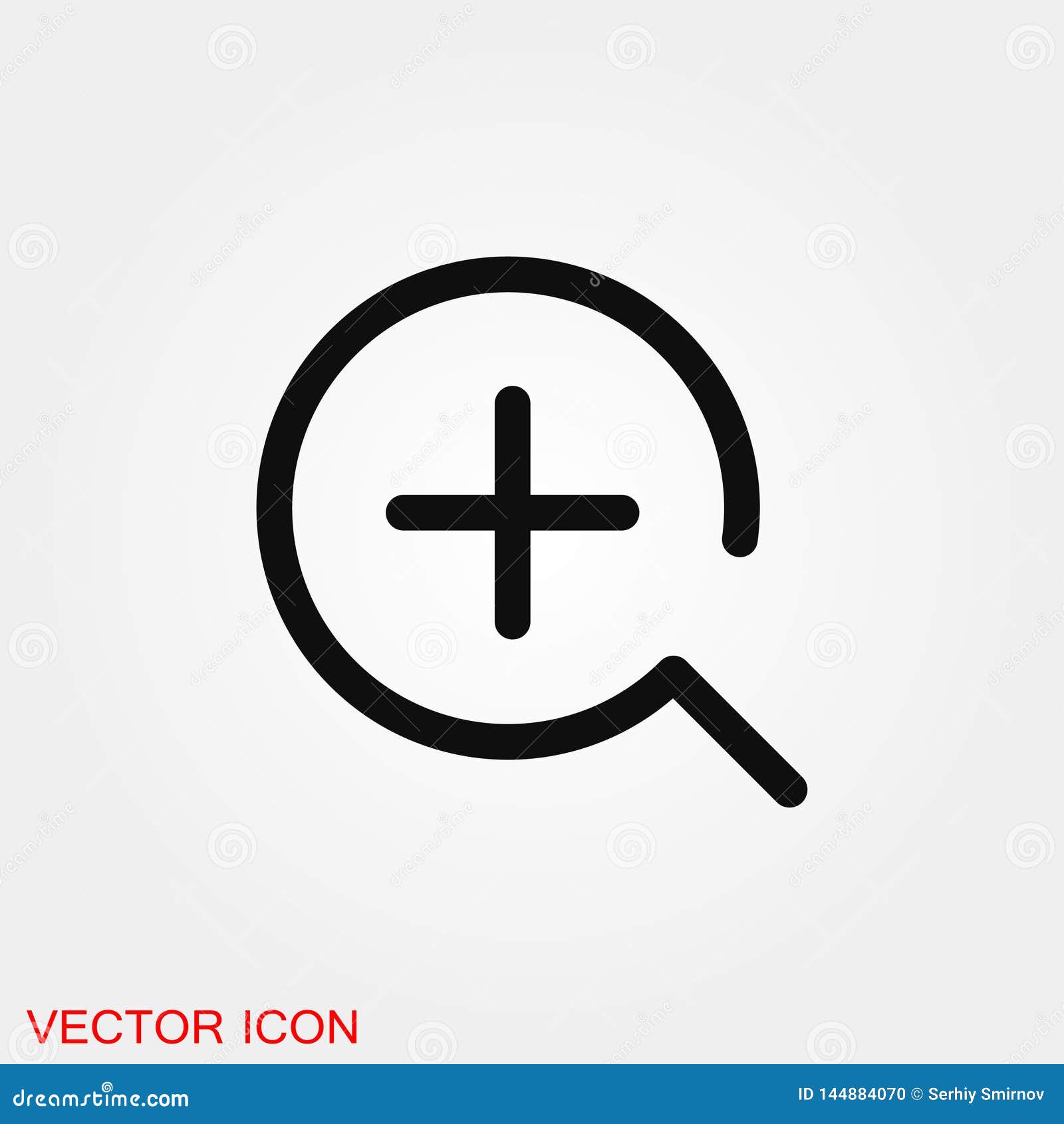 Zoom Icon Vector Sign Symbol for Design Stock Illustration ...