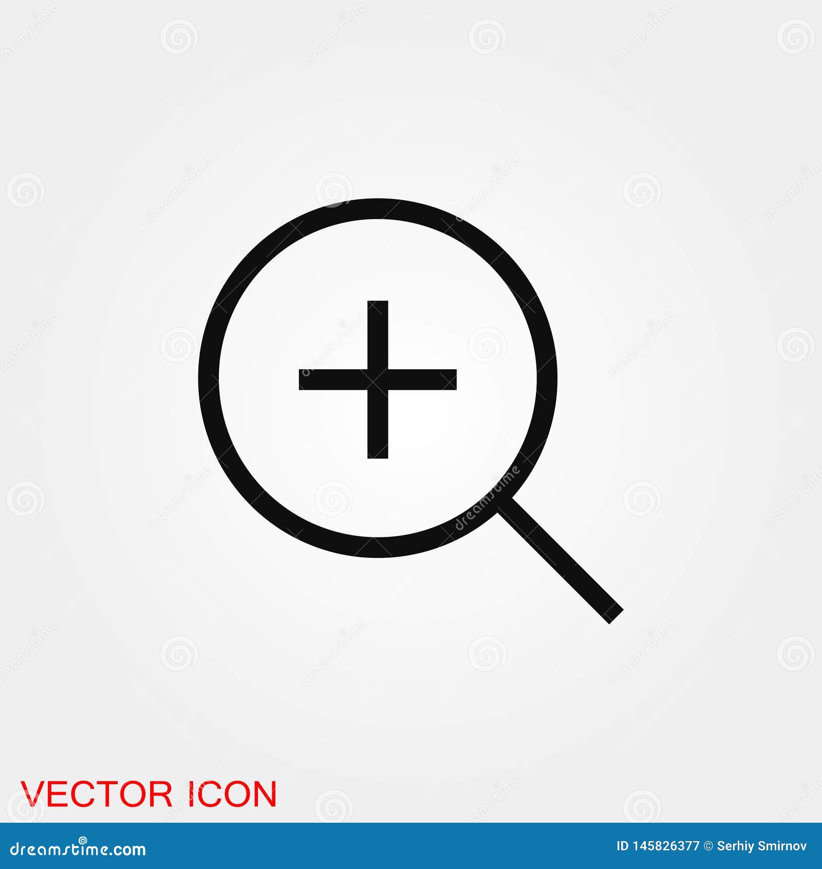 Zoom Icon Vector Sign Symbol for Design Stock Illustration ...