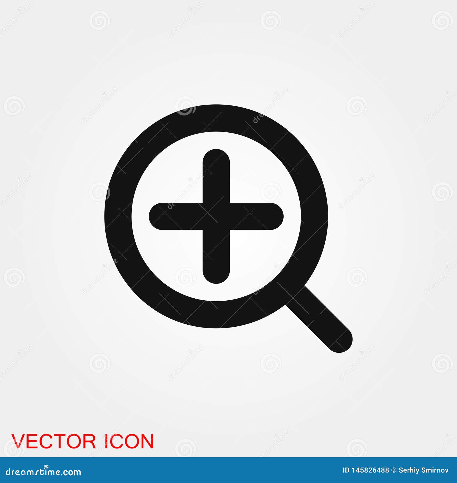 Zoom Icon Vector Sign Symbol for Design Stock Illustration ...