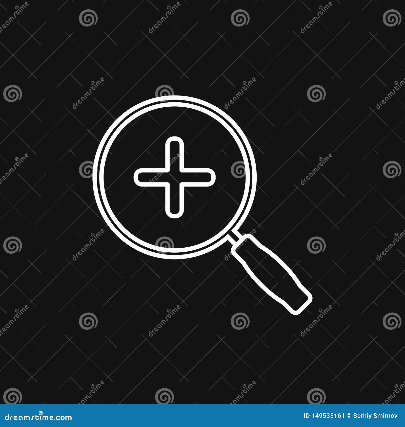 Zoom Icon Vector Sign Symbol for Design Stock Illustration ...