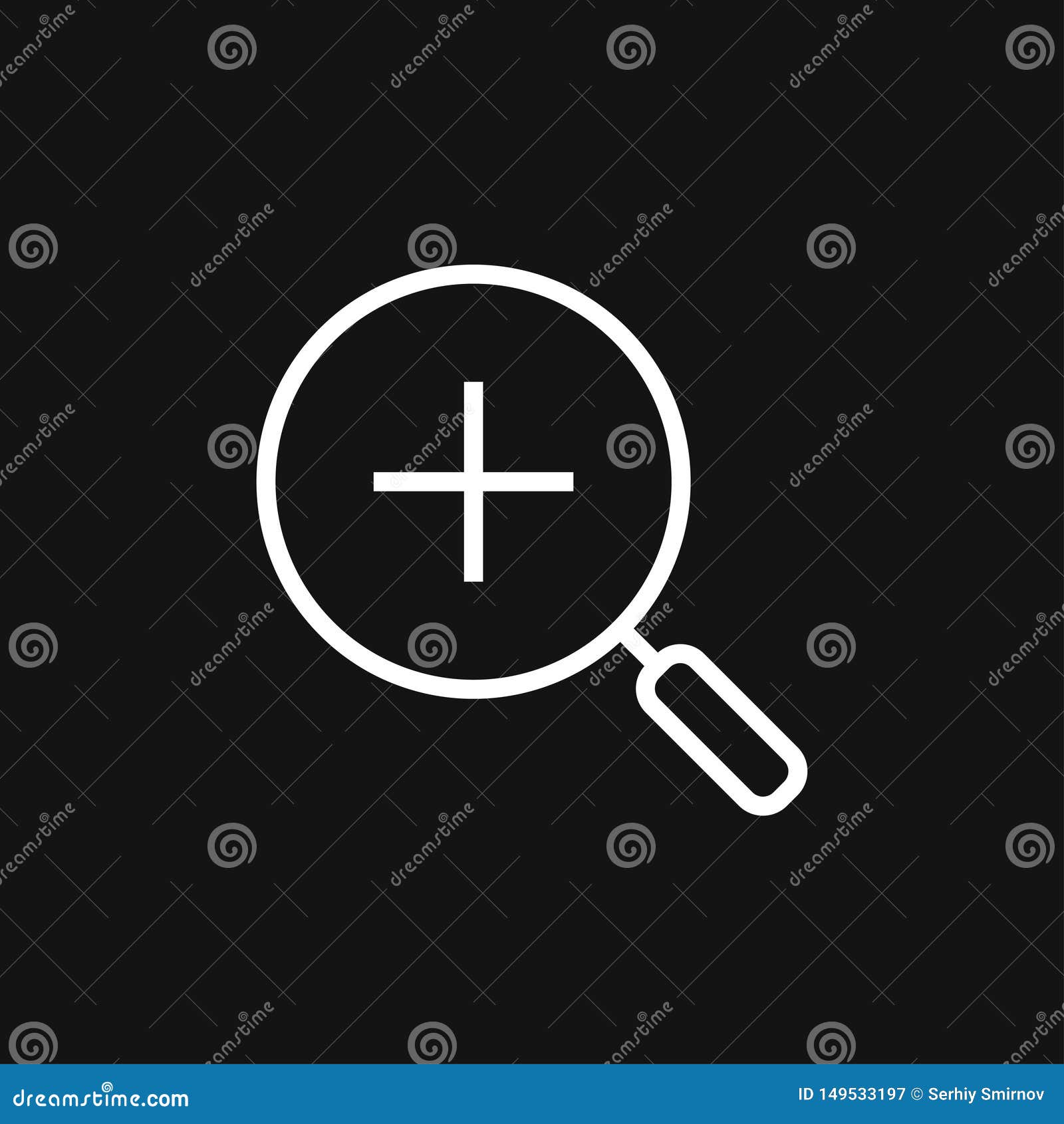 Zoom Icon Vector Sign Symbol for Design Stock Illustration ...